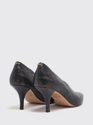 TWINSET Python Print Leather Pumps With Medium Stiletto Heel