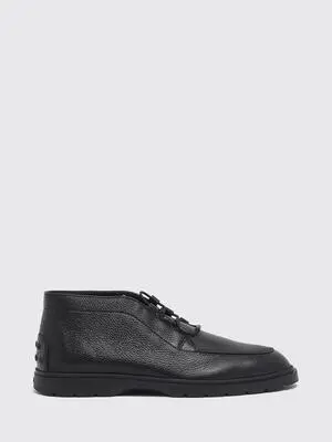 TOD'S Deerskin Chukka Boots With Heel Pebbles And Elastic Laces