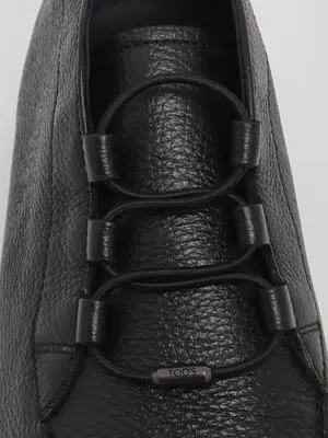 TOD'S Deerskin Chukka Boots With Heel Pebbles And Elastic Laces