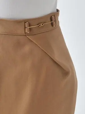 Elisabetta Franchi High-waisted Virgin Wool Mini Pencil Skirt