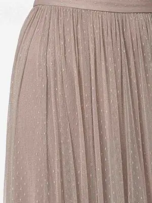 TWINSET High-waisted Pleated Midi Skirt In Tulle With Side Zip Closure