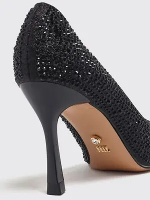 TWENTY FOURHAITCH Rhinestone-embellished Crystal Mesh High-heeled Court Shoes