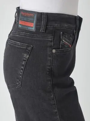 DIESEL® D-akemi High-waisted Wide-leg Jeans In Stretch Denim