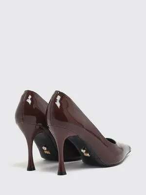 TWENTY FOURHAITCH Patent Faux Leather Stiletto Pumps With Almond Toe