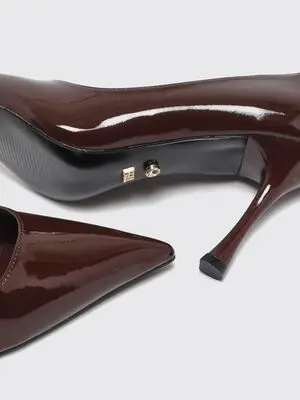 TWENTY FOURHAITCH Patent Faux Leather Stiletto Pumps With Almond Toe