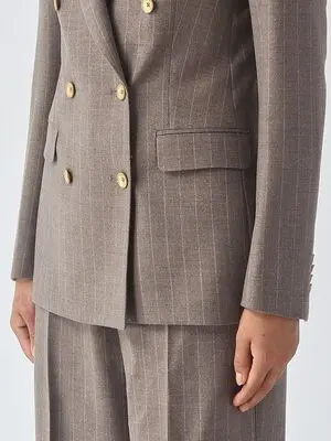 Tagliatore Pinstriped Parigi Double-breasted Suit In Stretch Cotton