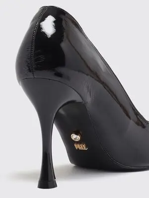TWENTY FOURHAITCH Patent Faux Leather Stiletto Pumps With Almond Toe
