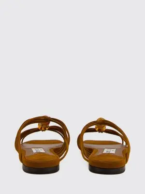 JIMMY CHOO Lova Suede Low-heeled Sandals With Ethnic Embroidery