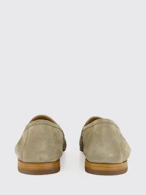 Frescobol Carioca Suede Penny Loafers With Strap - Green