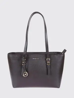 Michael Kors Quinn Grained Cowhide Leather Shoulder Bag With Double Handle - Burnt