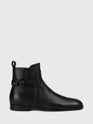 DOUCAL'S Deerskin Ankle Boots With Side Zip And Round Toe