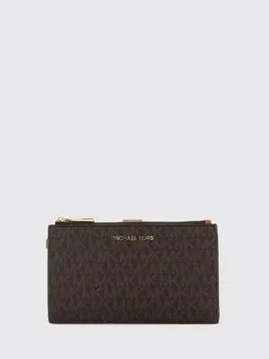 Michael Kors Monogram Canvas Bifold Wallet With Wrist Strap - Brown