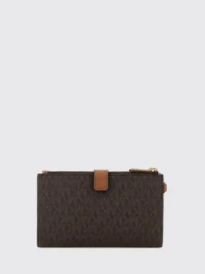 Michael Kors Monogram Canvas Bifold Wallet With Wrist Strap
