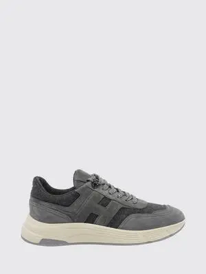 Hogan Hyperlight Wool Blend And Suede Sneakers With Side H Logo