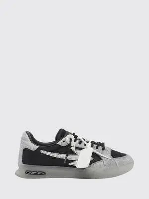 Off-White End Of Play Low-top Sneakers In Suede And Nylon With Applied Logo Tag - Black