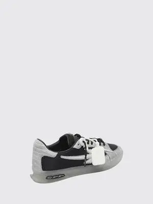 Off-White End Of Play Low-top Sneakers In Suede And Nylon With Applied Logo Tag - Black