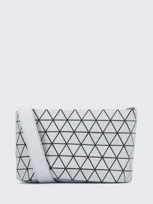 Issey Miyake Pvc Crossbody Bag With Geometric Design - Grey