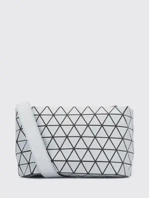 Issey Miyake Pvc Crossbody Bag With Geometric Design - Grey