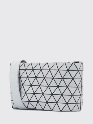 Issey Miyake Pvc Crossbody Bag With Geometric Design - Grey