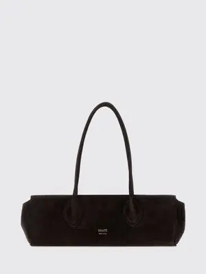 Khaite Donna Suede Shoulder Bag With Double Handle - Brown