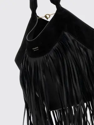 Khaite Lotus Suede Shoulder Bag With Fringes