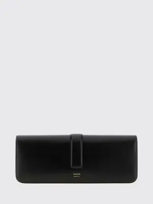 Khaite Blake Leather Clutch With Snap Closure And Laminated Logo