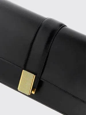 Khaite Blake Leather Clutch With Snap Closure And Laminated Logo