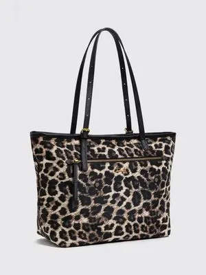 TWINSET Flared Animal Print Polyester Tote Bag