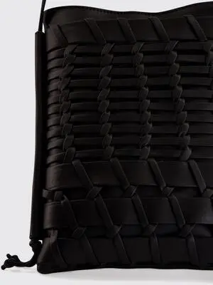 Hereu Small Woven Calf Leather Crossbody Bag With Tubular Strap