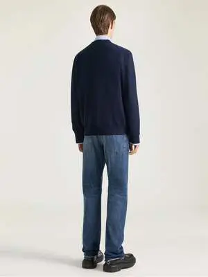Givenchy Cardigan Couture Seam In Lana Con Dettaglio Gros-grain