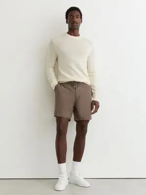 REISS Newmark Textured Drawstring Shorts