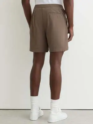REISS Newmark Textured Drawstring Shorts