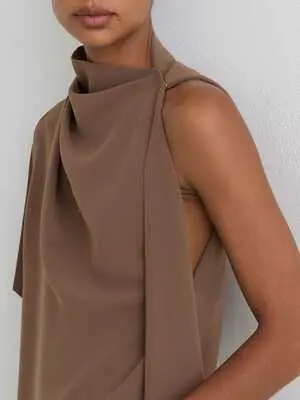 REISS Ellery One-shoulder Draped Mini Dress
