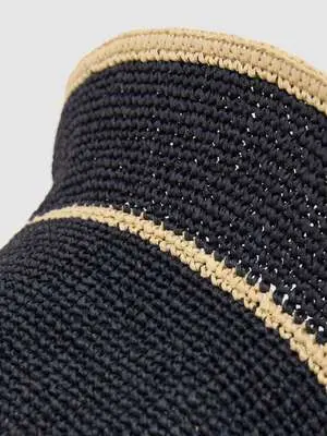 REISS Edith Tipped Straw-effect Bucket Hat