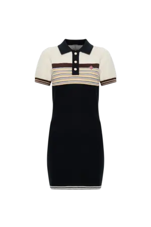 Casablanca Dress With Logo Patch - Cream