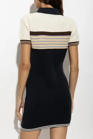 Casablanca Dress With Logo Patch