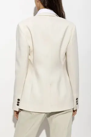 Versace Wool Blazer With Shimmering Embellishments