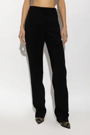 Versace Wool Pleat-front Formal Trousers