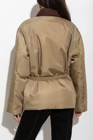 Versace Beige Belted Padded Jacket