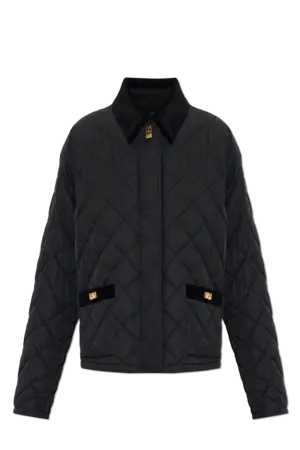 FERRAGAMO Quilted Jacket With Corduroy Collar