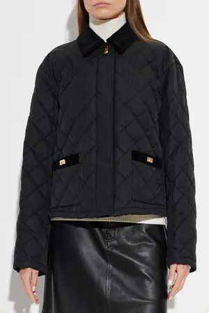 FERRAGAMO Quilted Jacket With Corduroy Collar
