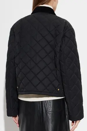FERRAGAMO Quilted Jacket With Corduroy Collar