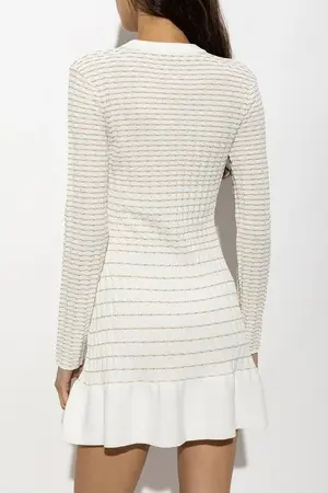 Casablanca Striped Pattern Dress