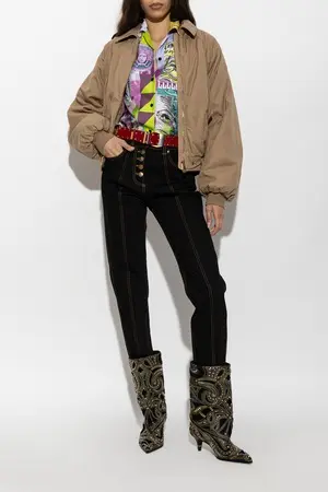 Versace Medusa Embroidered Padded Bomber Jacket