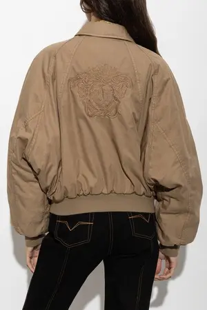 Versace Medusa Embroidered Padded Bomber Jacket