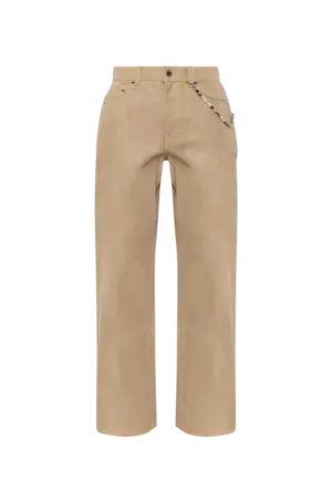 Casablanca Trousers With Colorful Chain - Beige
