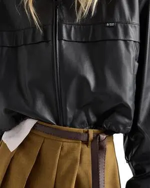 Prada Hooded Nappa Leather Jacket