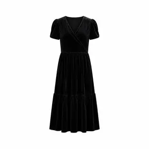 YUMI Velvet Midi Party Dress