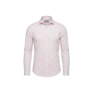 RON TOMSON Pure Cotton Spread Collar Fitted Dress Shirt Light - Pink