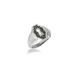 MYRTO KATRAMADOU JEWELLERY Black / Silver Unlocked Silver Ring Black - Black/silver